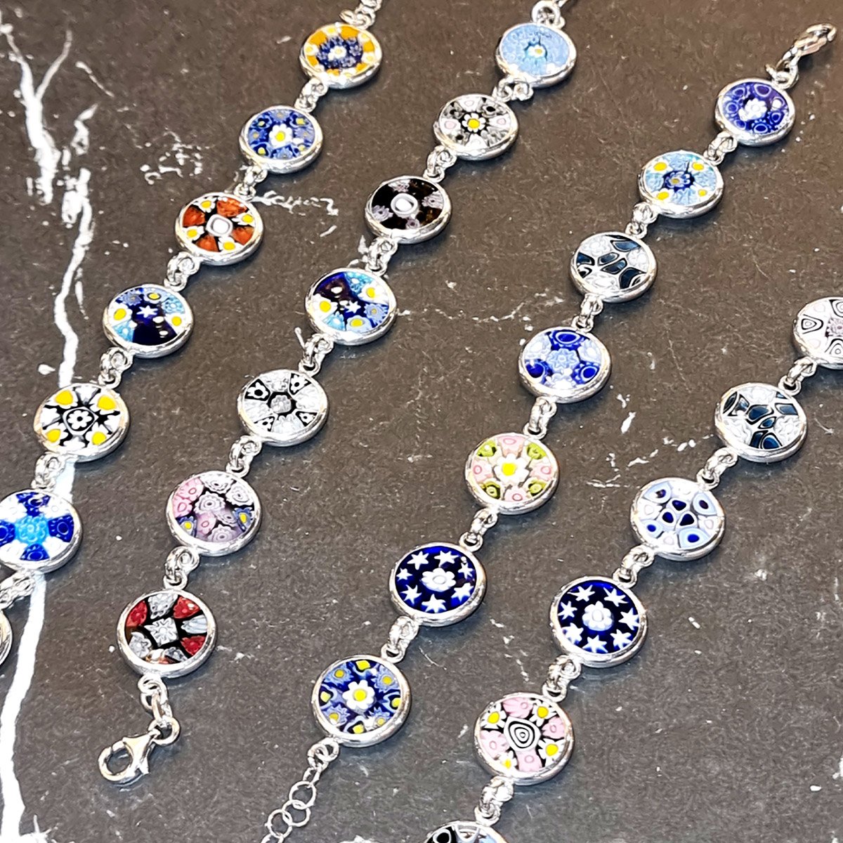 Bracelet With Murrine Original Murano Glass Omg
