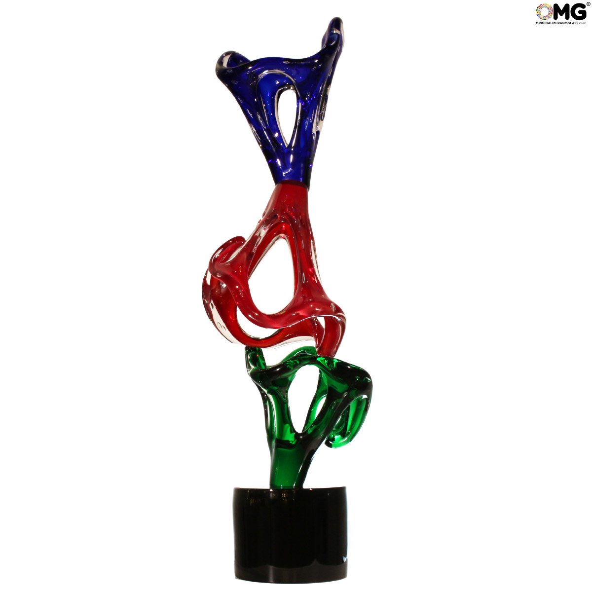 Sculpture Slimer Abstract Murano Glass Sculpture
