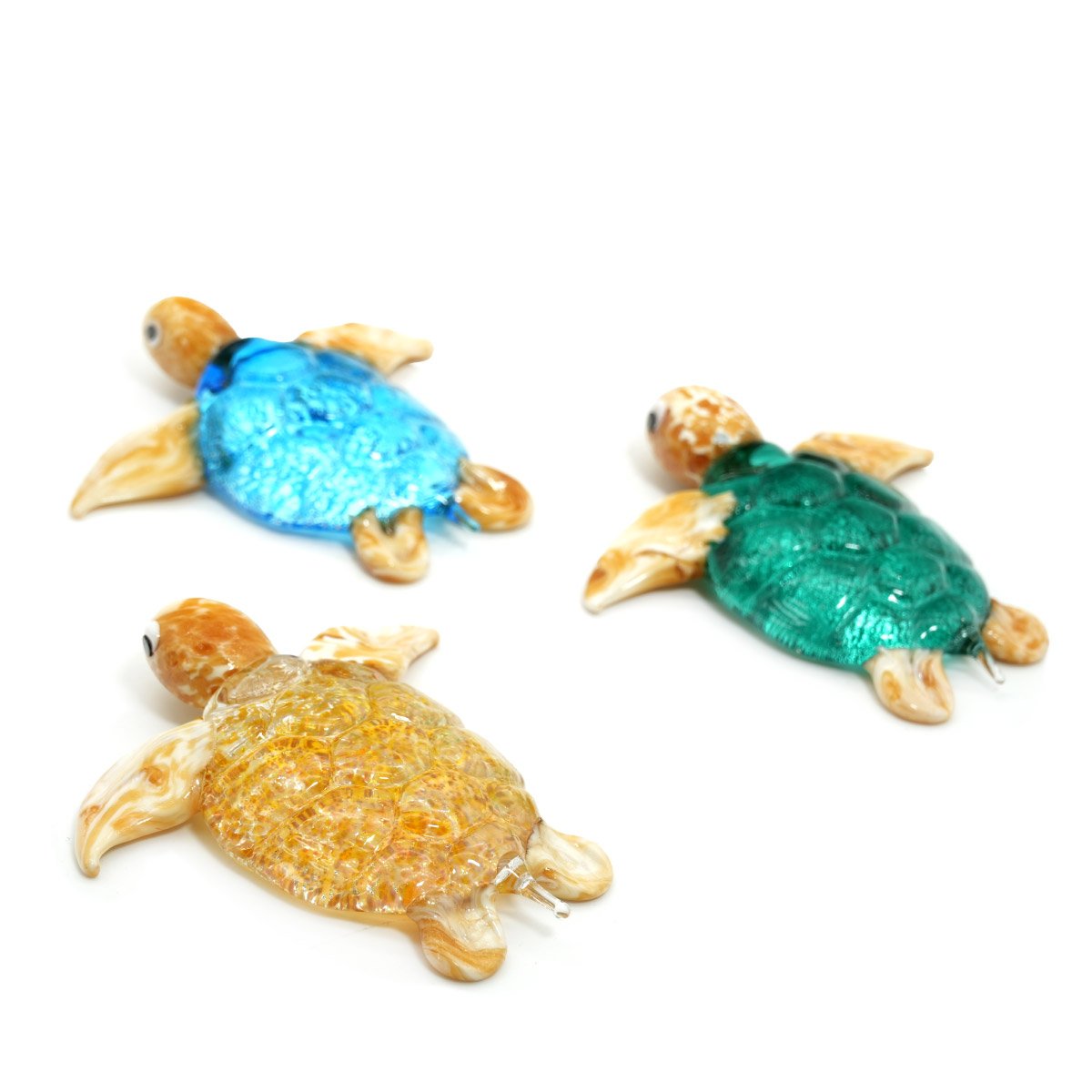 Set of 3 sea turtles - Original Murano Glass OMG Set of 3 sea turtles - Original Murano Glass OMG
