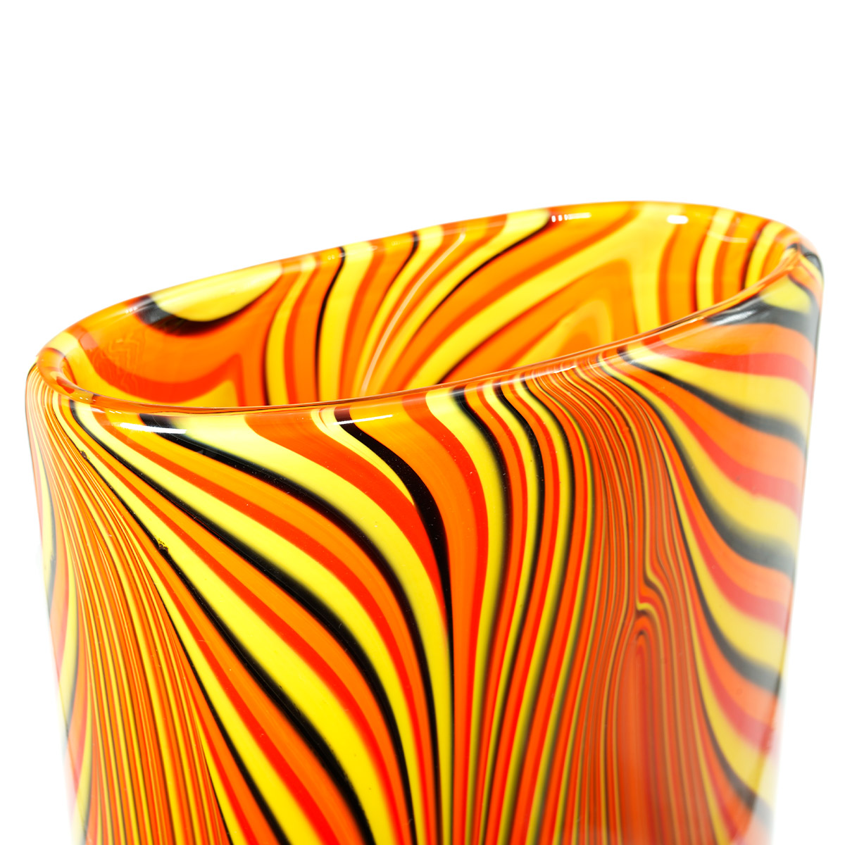 Tigre Vase Elegant Shape Blown Vase Original Murano Glass Omg