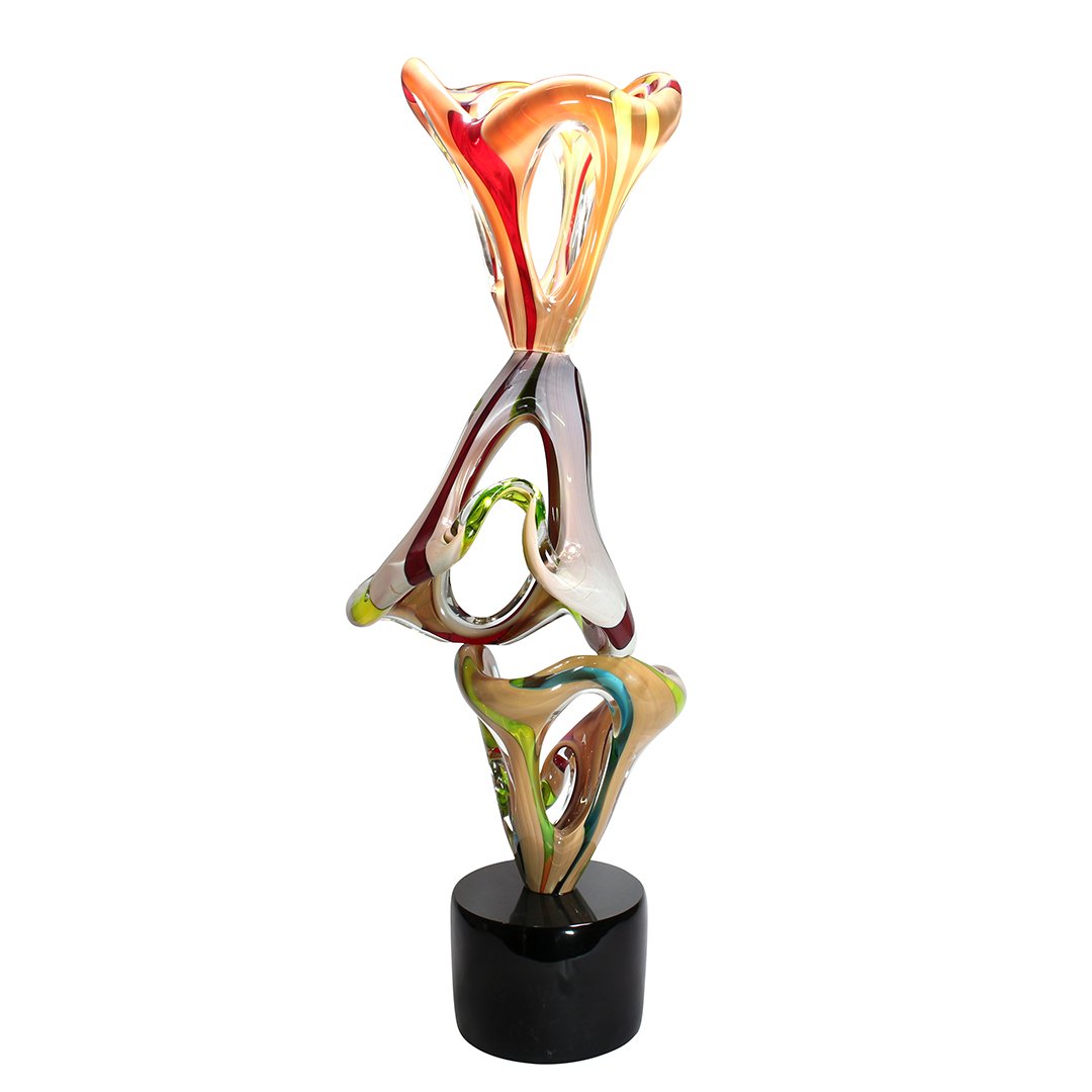 Slimer Abstract Murano Glass Sculpture