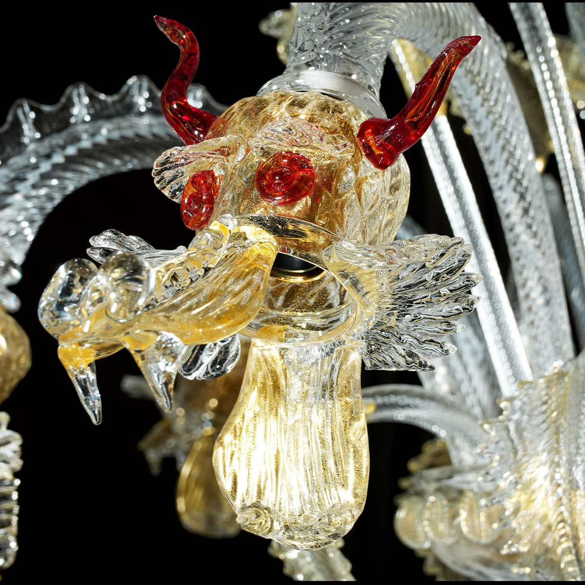 Exclusive Chandelier with Dragon heads - Original Murano Exclusive Chandelier with Dragon heads - Original Murano