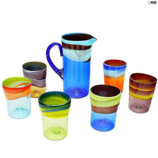 Sunny Glasses Set Original Murano Glass Omg